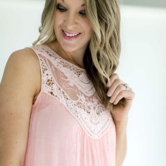 entro | Tops | Entro Peach Crochet Top | Poshmark